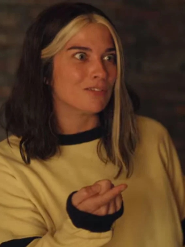 Black Mirror S6 Annie Murphy Stripe Sweatshirt - Paragon Jackets
