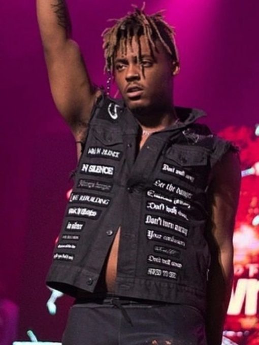 Juice Wrld Patch Vest | Patch Applique Sleeveless Jacket - Undercover