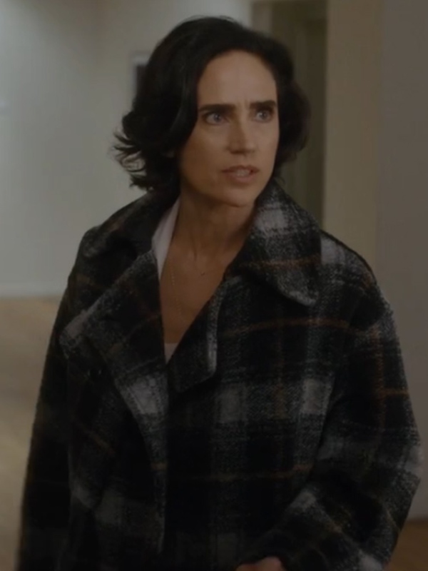 Dark Matter 2024 Jennifer Connelly Coat | Black Laurie Checked Coat