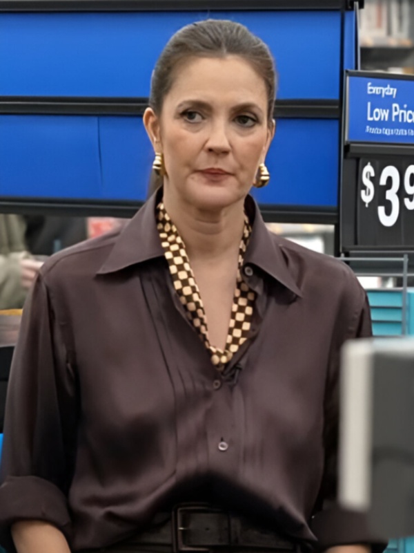 Drew Barrymore Show 2024 Barrymore’s Shirt | Plisse Plastron Silk Shirt