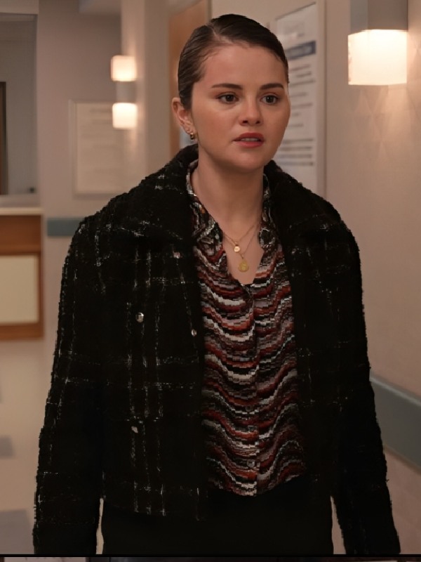 OMITB S4 Selena Gomez Tweed Jacket | Tweed Faint Check Shacket