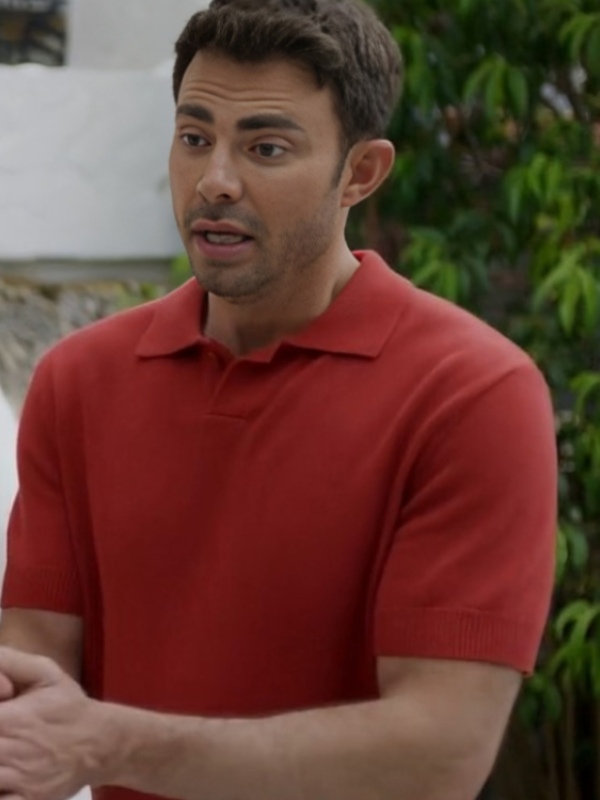 The Groomsmen Second Chances Danny Polo Shirt | Open Collar Polo Brick Red