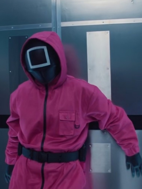 Squid Game S2 Guard Jumpsuit | Squid Game Pink Soldier Costume