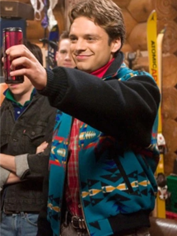 Hot Tub Time Machine Movie Sebastian Stan Jacket | Wool Aztec Jacket