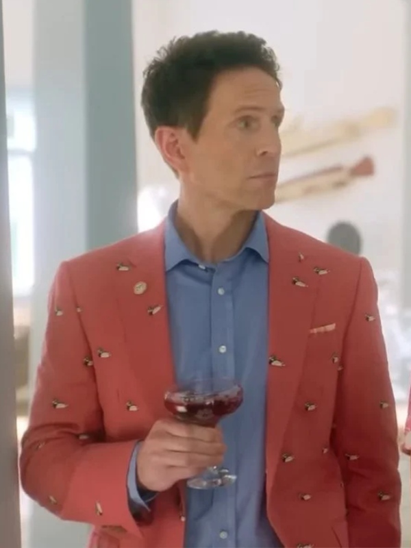 Sirens 2025 Glenn Howerton Nantucket Red Blazer | Patch Mallard Blazer