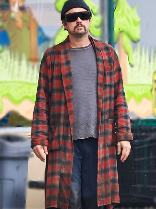 One Battle After Another 2025 Leonardo DiCaprio Plaid Robe | Vtg Shadow Plaid Robe