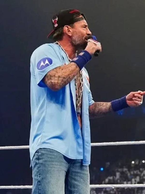 WWE SmackDown CM Punk Punkanomics Jersey | Cubs Blues Alternate 2 jersey