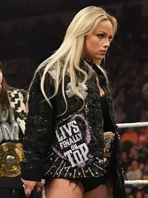 Monday Night RAW Liv Morgan Black Jacket | Art Basel Jacket