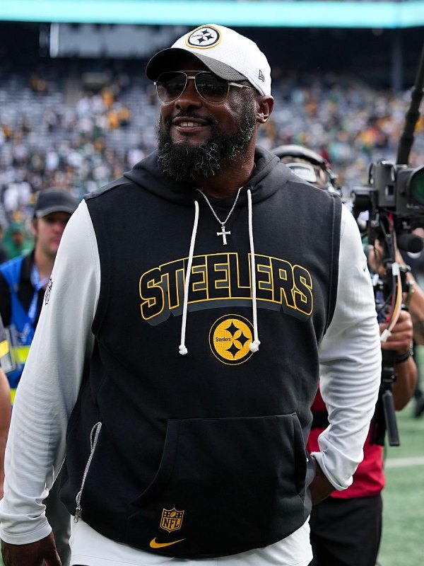 Coach Mike Tomlin Pittsburgh Steelers Black Sideline Sleeveless Hoodie