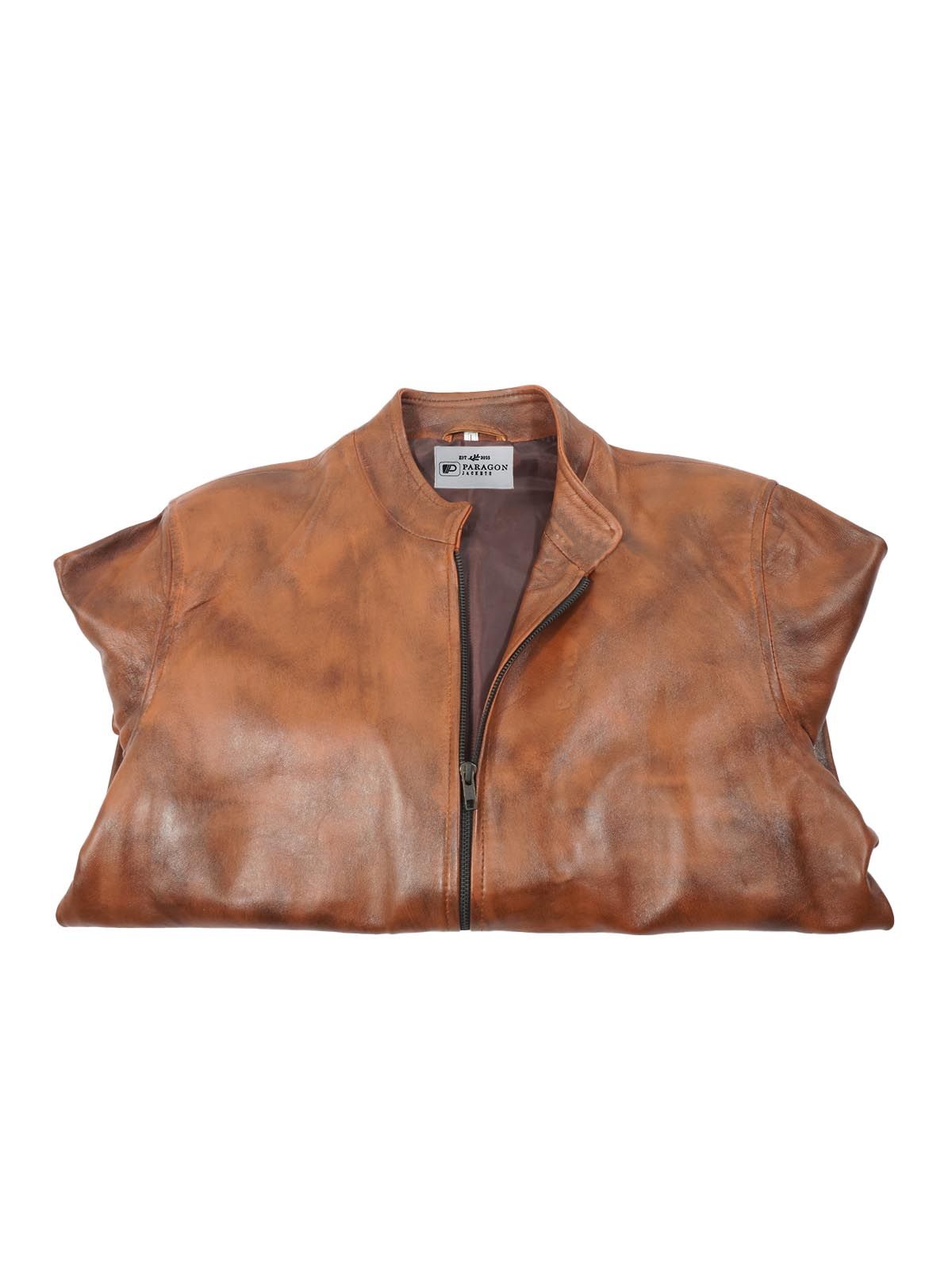 Aldren Tan Leather Zip Jacket - Paragon Jackets