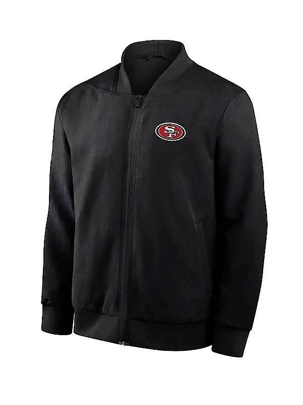 49ers vs Seahawks Kyle Shanahan Black Bomber Jacket