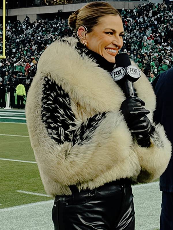 Playoff Game Erin Andrews Fur Jacket | The Faux Fox Coat - Sand Noir